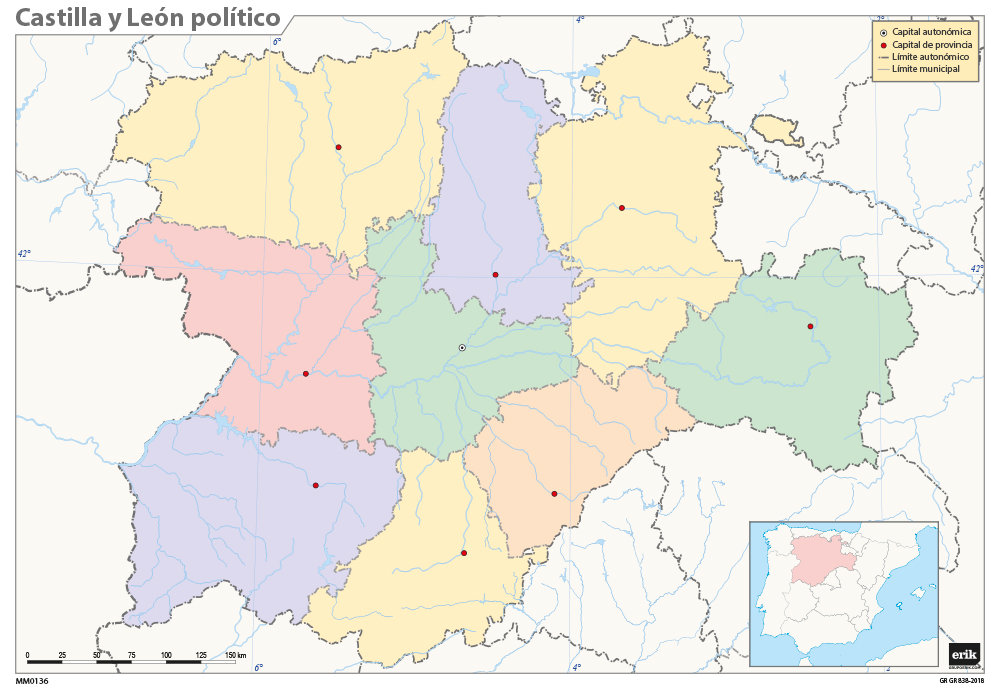 Wycisz Mapę Es Castilla I Leon Politico - Inna marka | Sklep EMPIK.COM