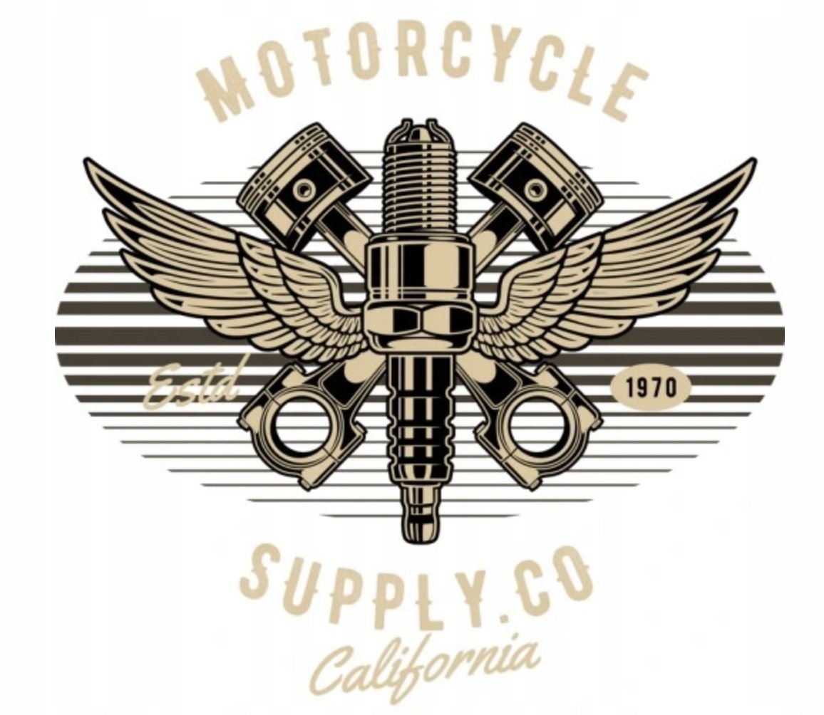 WYDRUK CUKROWY Opłatek na Tort Masa Cukrowa Motor Motocykl usa + IMIĘ ...