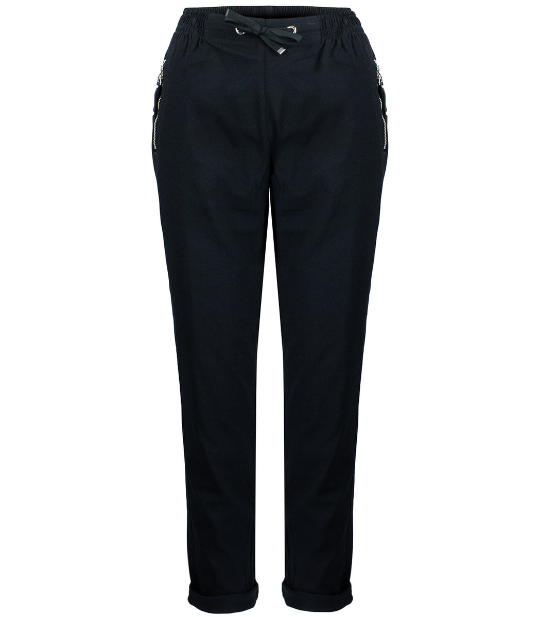 Wygodne elastyczne spodnie na gumkę plus size LILIANA-46 - Agrafka ...