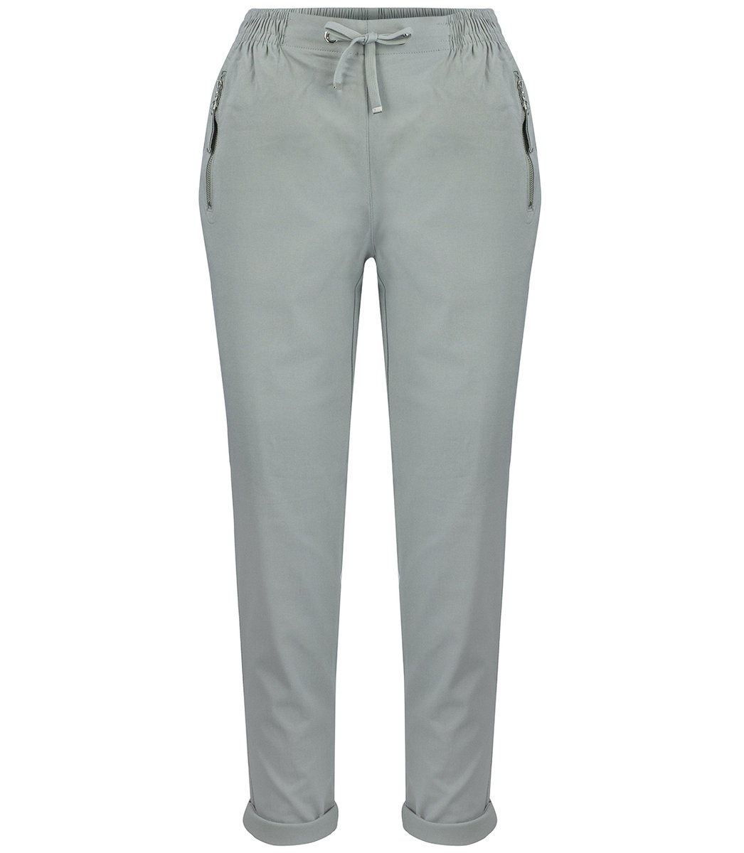 Wygodne elastyczne spodnie na gumkę plus size LILIANA-50 - Agrafka ...