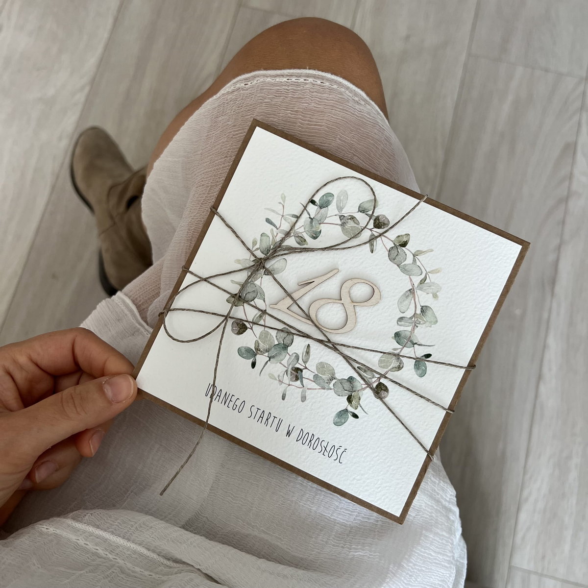 Wyjątkowa ręcznie robiona kartka na 18-ste urodziny, osiemnastka, pomysł na prezent na ...