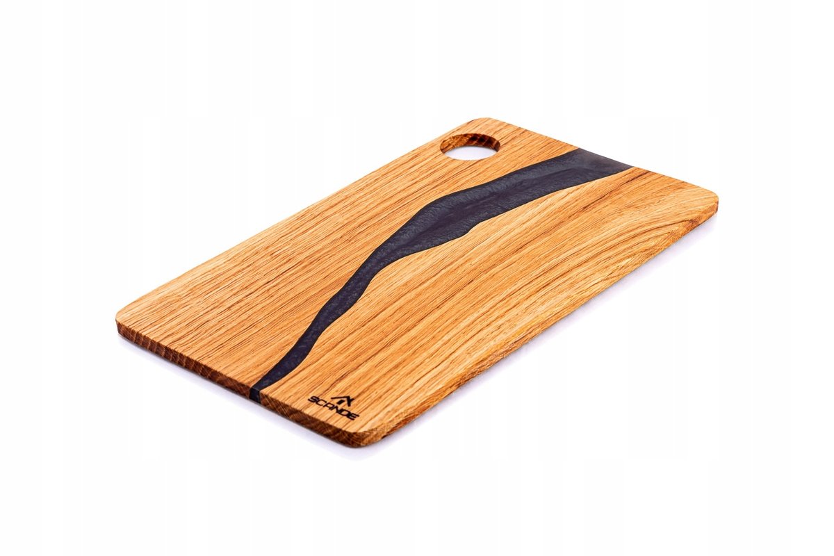 WYKONANA RĘCZNIE DREWNIANA DESKA DO KROJENIA Z WCIĘCIEM SCANDE 18x31cm ...