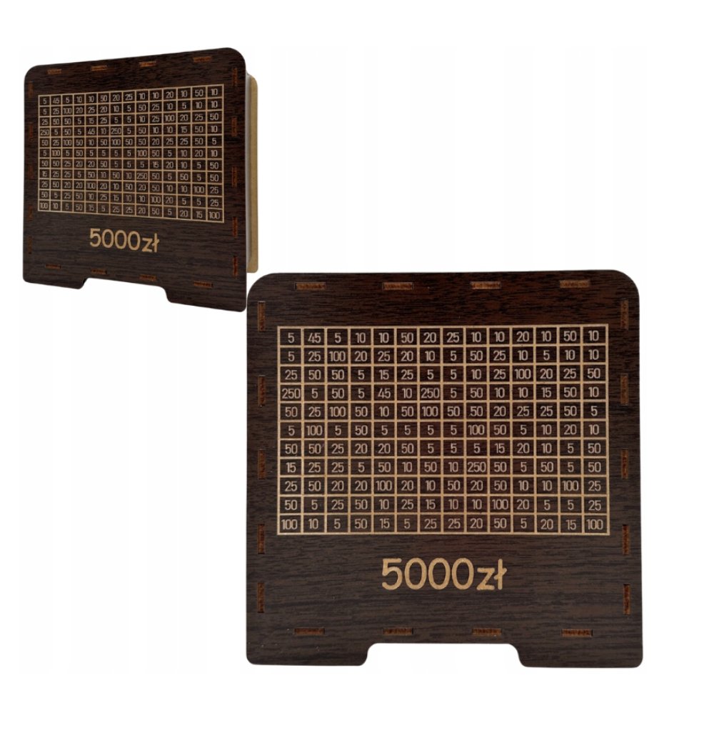 Wykreślanka Skarbonka na Prezent 5000 ZŁ kolor WENGE - Kolorowe Motki ...