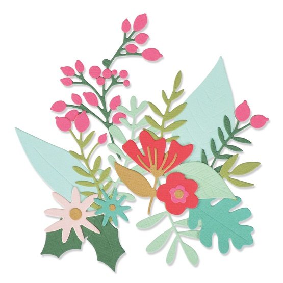 Wykrojnik Thinlits Sizzix Floral Abundance 664707 24szt. - dpCraft | Sklep EMPIK.COM