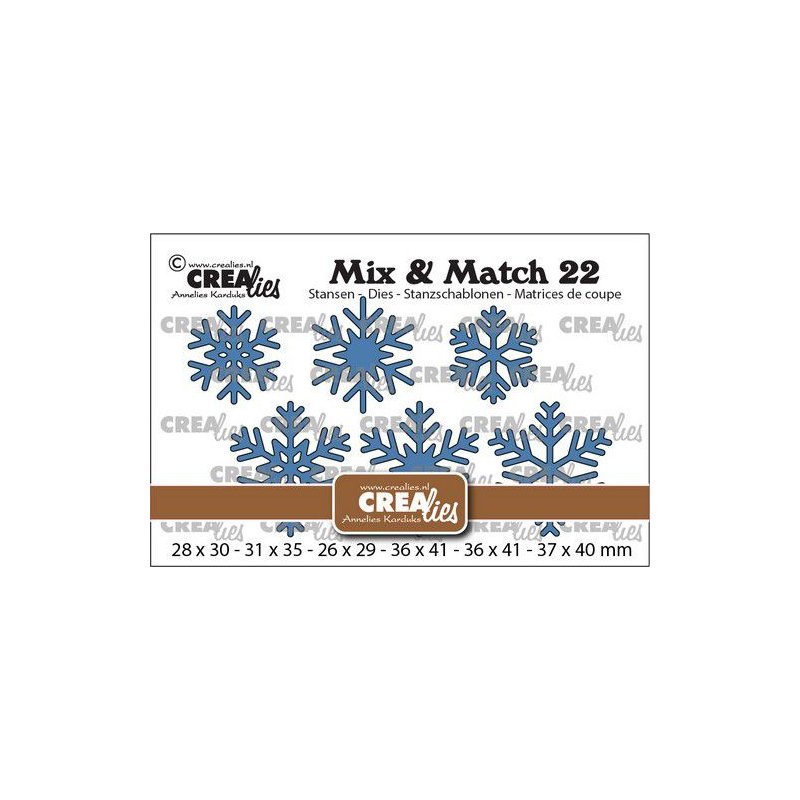 Wykrojniki Crealies Mix & Match - 22 SNOWFLAKES / ŚNIEŻYNKI 6 szt ...