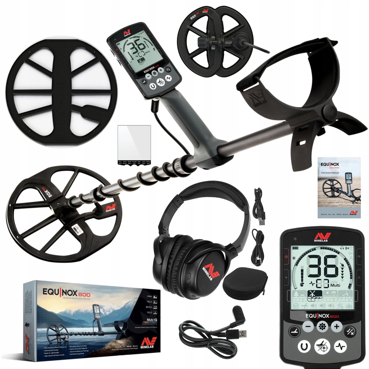 Wykrywacz metali Minelab Equinox 800 + Słuchawki + Druga cewka 6 ...