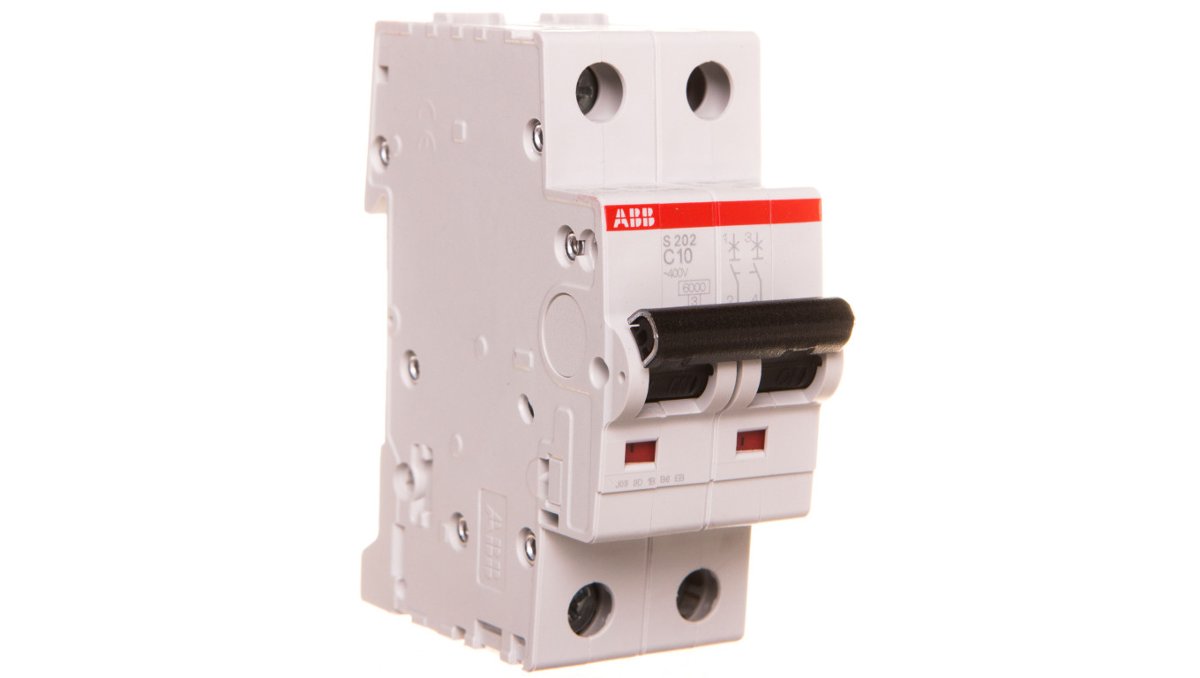 Wyłącznik nadprądowy 2P C 10A 6kA AC S202-C10 2CDS252001R0104 - ABB | Sklep EMPIK.COM