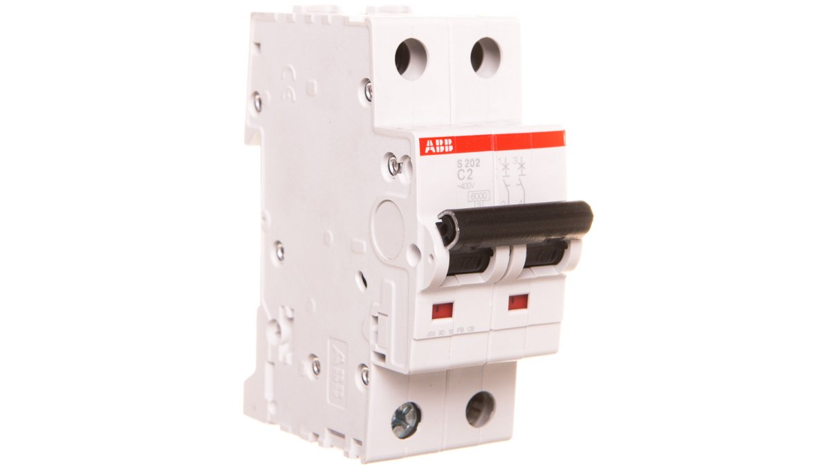 Wyłącznik nadprądowy 2P C 2A 6kA AC S202-C2 2CDS252001R0024 - ABB | Sklep EMPIK.COM