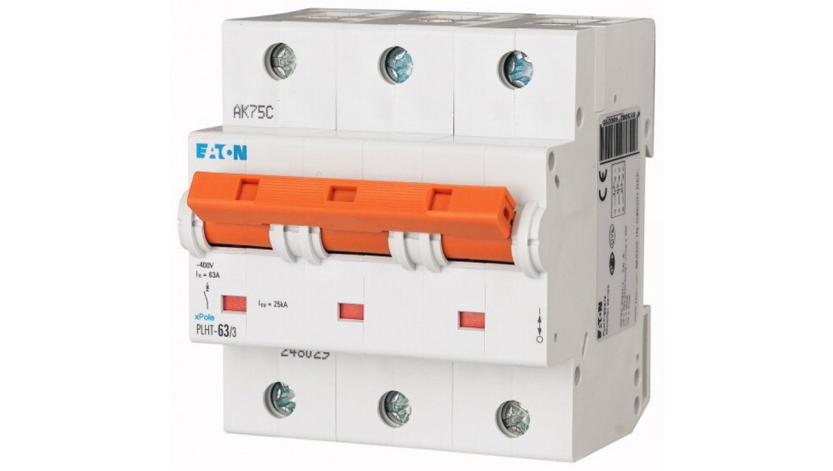 Wyłącznik nadprądowy 3P D 63A 25kA AC PLHT-D63/3 248047 - Eaton | Sklep ...