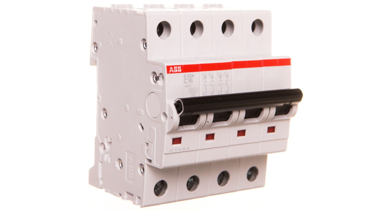 Wyłącznik nadprądowy 4P C 16A 6kA AC S204-C16 2CDS254001R0164 - ABB | Sklep EMPIK.COM