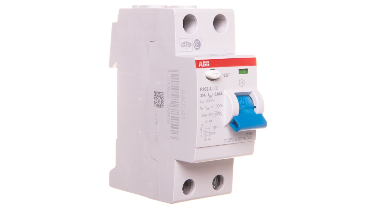 Wyłącznik różnicowopradowy 2P 25A typ A F202 A-25/0,03 2CSF202101R1250 - ABB | Sklep EMPIK.COM