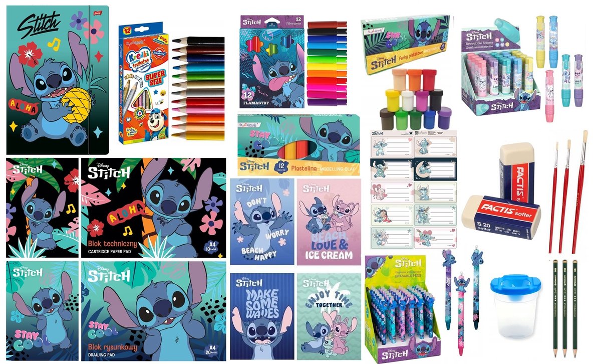 Wyprawka Szkolna Stitch St. Majewski Wz2, Zestaw Plastyczny Stitch ...