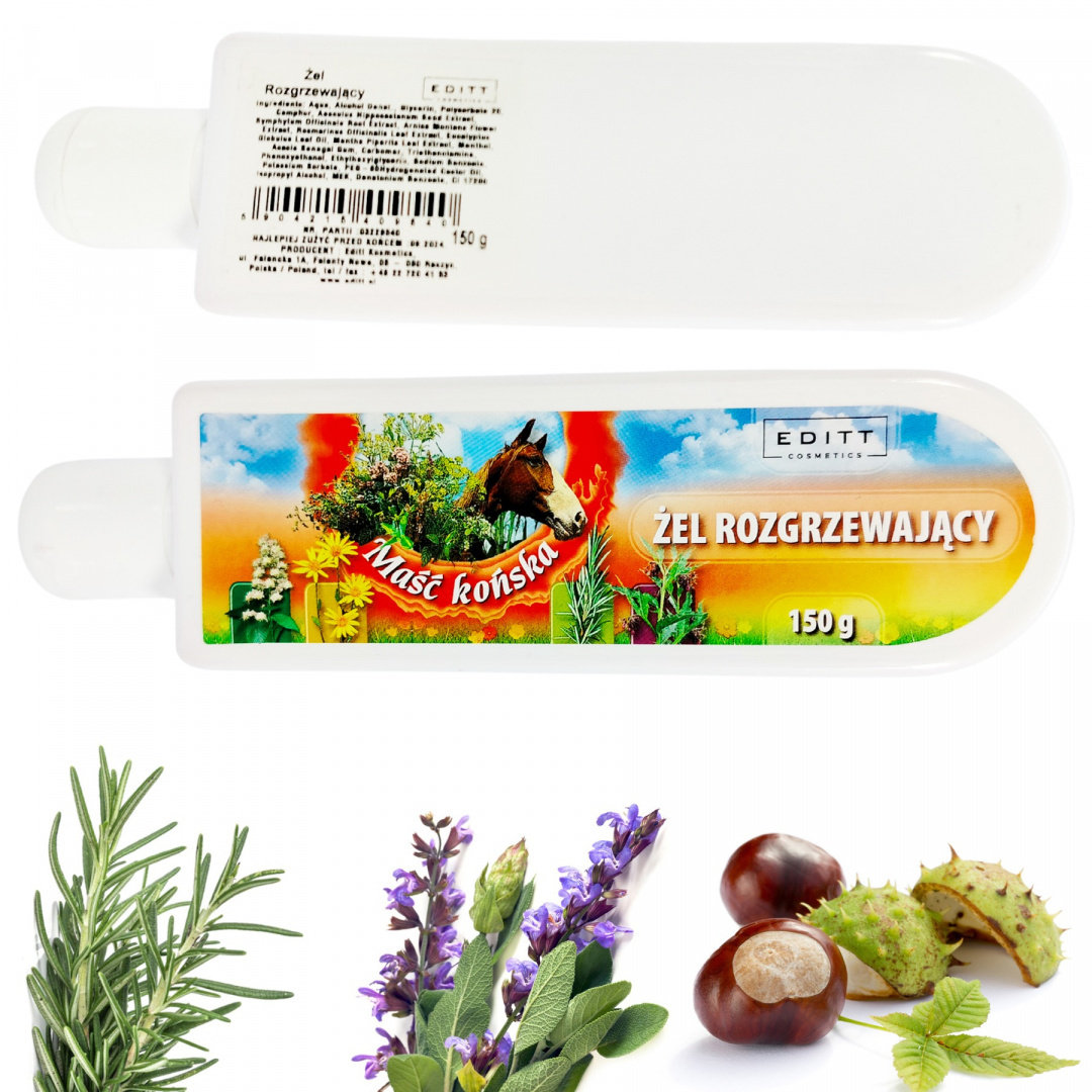Wyrób medyczny, Editt Cosmetics, Maść Końska, Ziołowy Żel Rozgrzewający ...