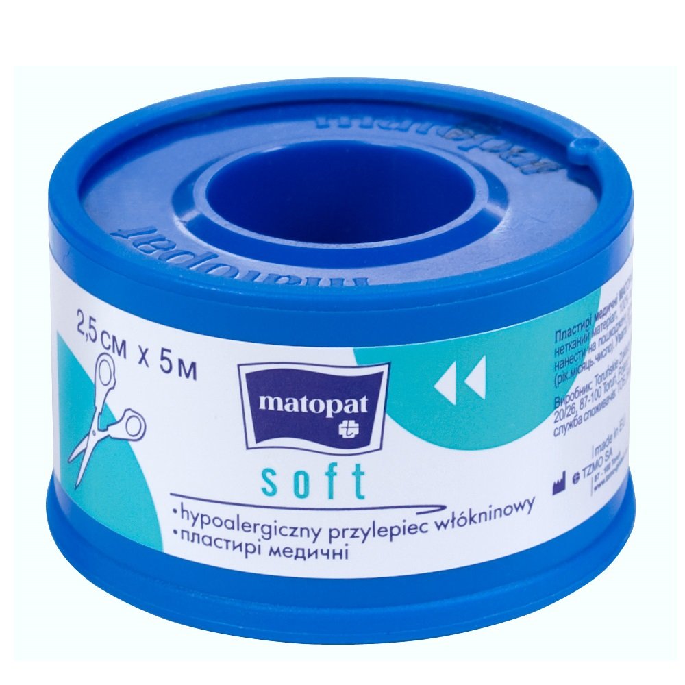 Wyrób medyczny, Matopat, Soft, przylepiec włókninowy, 2,5 cm x 5 m ...