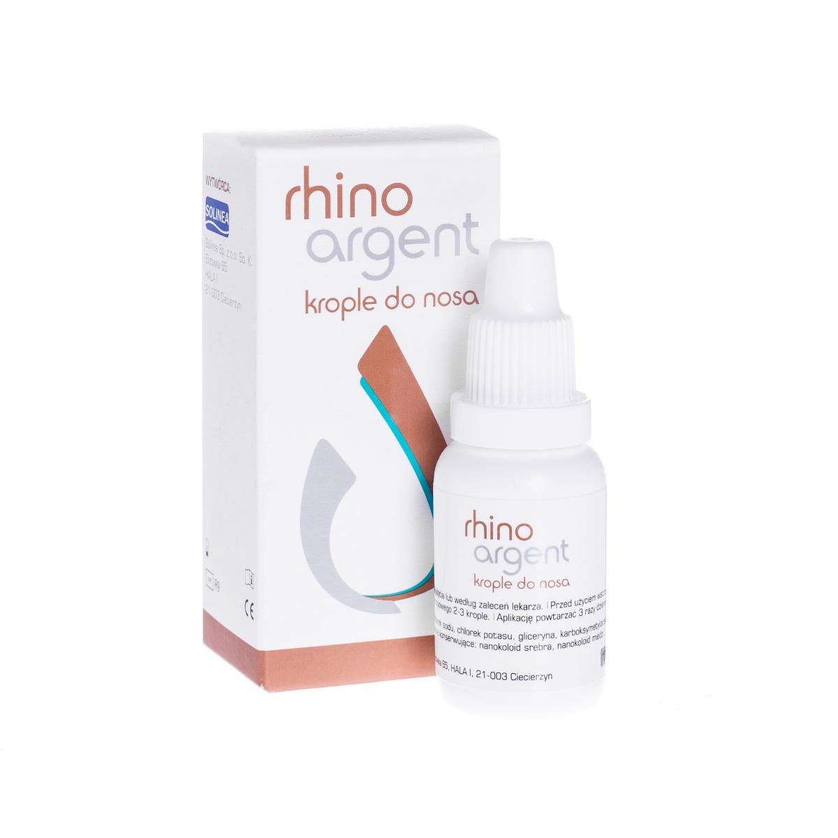 Wyrób medyczny, Solinea, Rhinoargent, krople do nosa, 15 ml | Sklep ...