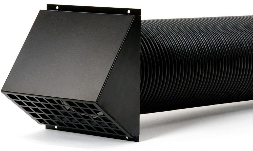 Wyrzutnia/czerpnia ścienna KERMI - O200/170, aluminium, czarna - Inna ...