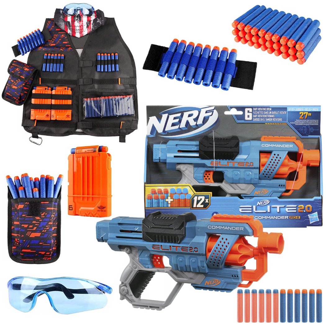 Wyrzutnia Nerf Elite 2.0 - Commander RD-6 E9485 + Nowy gotowy zestaw ...
