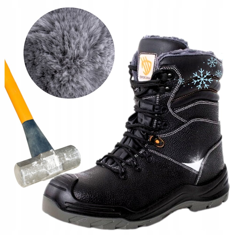 Wysokie buty robocze męskie Zimowe Ocieplane Trzewiki Wodoodporne z NOSKIEM - PROCERA | Sklep ...