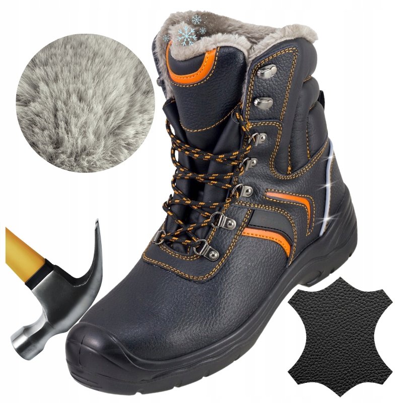 Wysokie buty robocze męskie ZIMOWE OCIEPLANE Trzewiki z Metalowym Noskiem - Specto | Sklep EMPIK.COM
