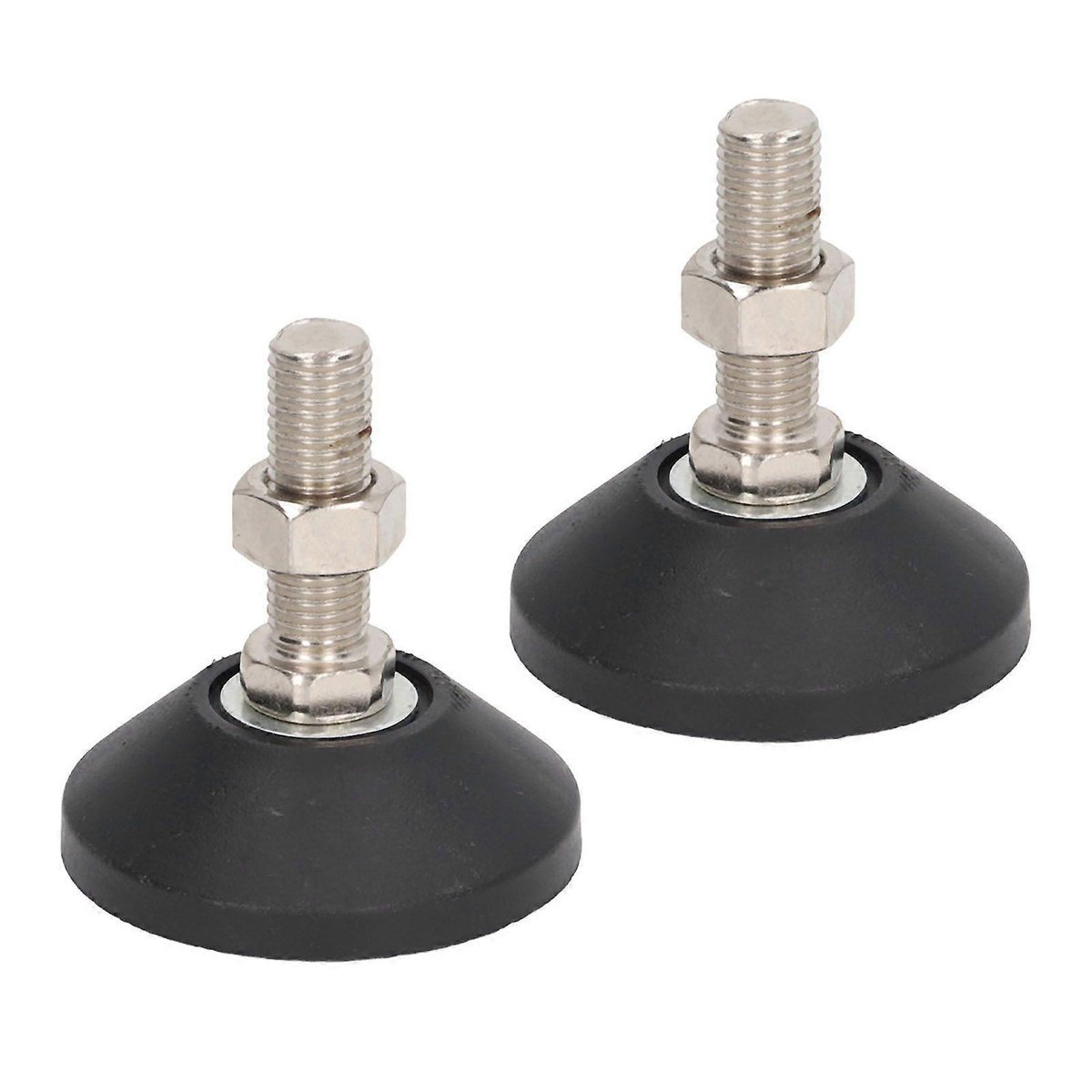 Wysokiej jakości 2-częściowe czarne nylonowe podkładki pod stopy (specyfikacja: D80*M16*50 ...