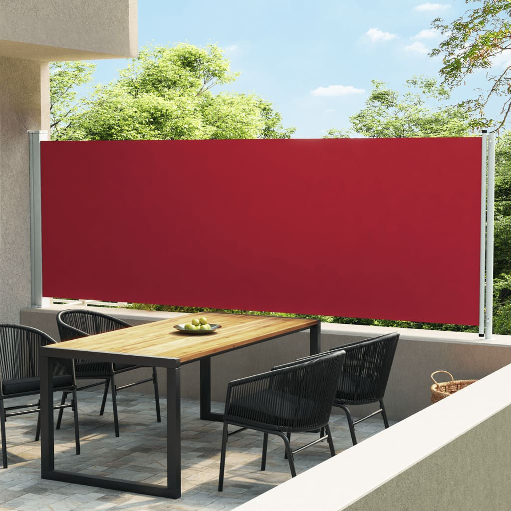 Wysuwana markiza boczna na taras, 160 x 600 cm, czerwona - VMP | Sklep ...