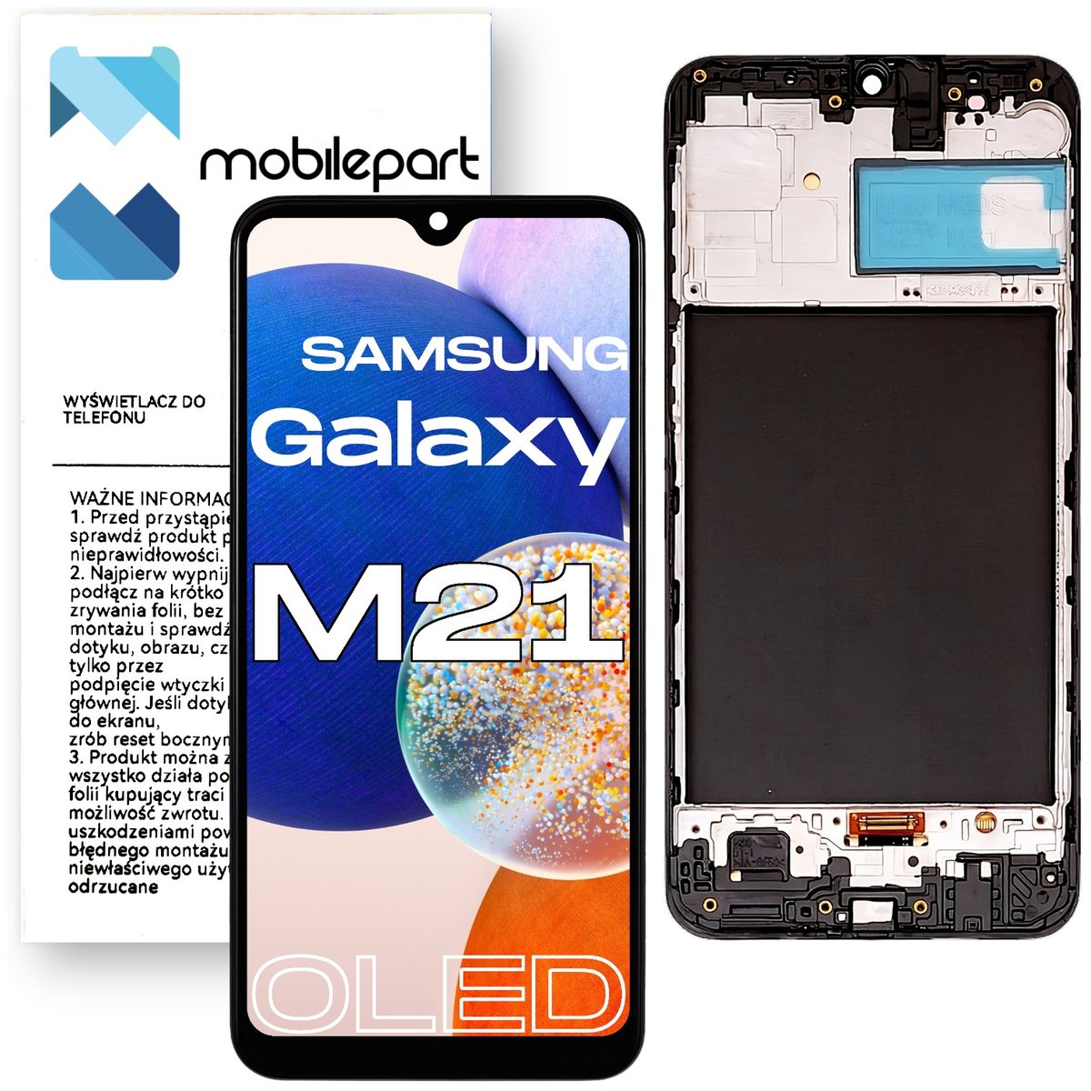 Wyświetlacz do Samsung Galaxy M21 LCD SM-M215 Ekran Oled Ramka ...