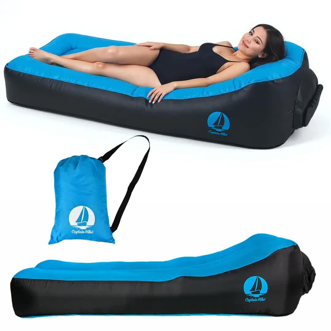 Wytrzymały Materac Dmuchany Duży Lazy Bag Leżak Na Plażę Air Sofa ...