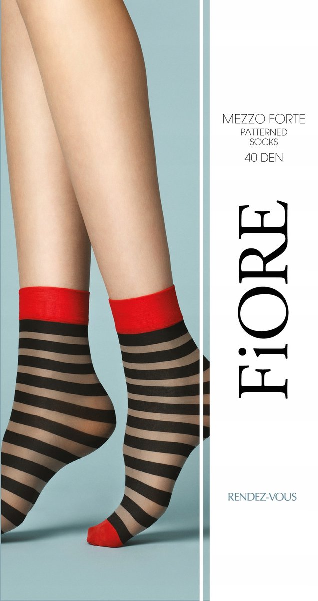 Wzorzyste skarpetki z mikrofibry Fiore MEZZO FORTE - FiORE | Moda Sklep ...