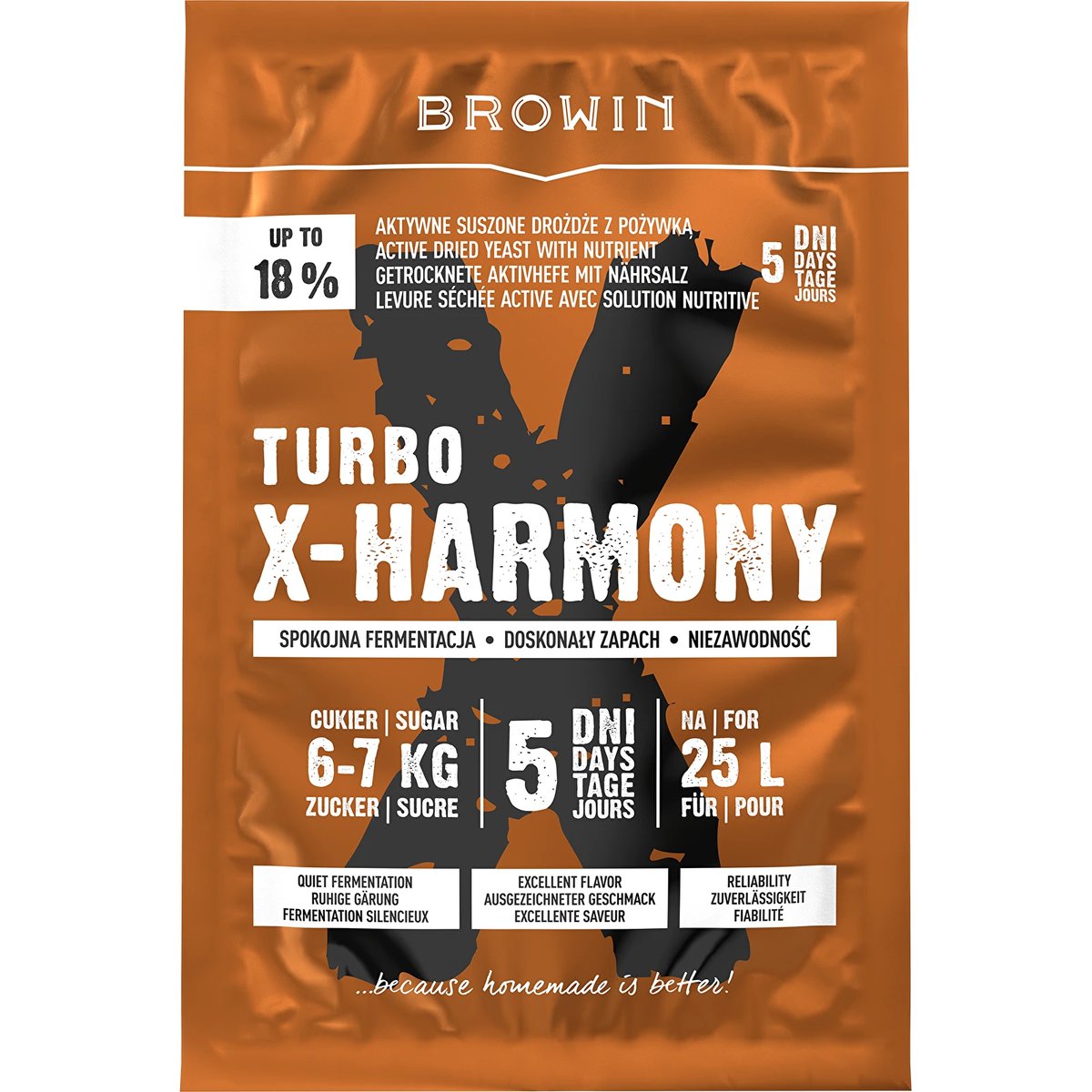 X-Harmony drożdże gorzelnicze TURBO 18% na 25 L 138 g - Browin | Sklep EMPIK.COM