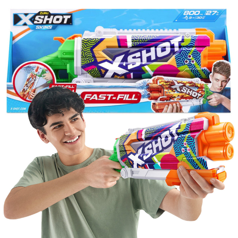 X-Shot Water Fast-Fill Skins Kolorowy Pistolet na wodę 11855 - X-Shot ...
