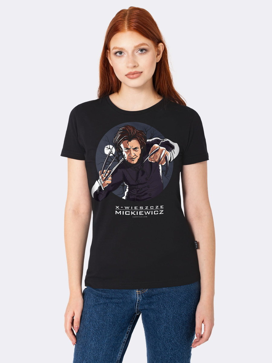 X-Wieszcze / Adam Mickiewicz / Koszulka Damska / Czarna - Nadwyraz.com ...