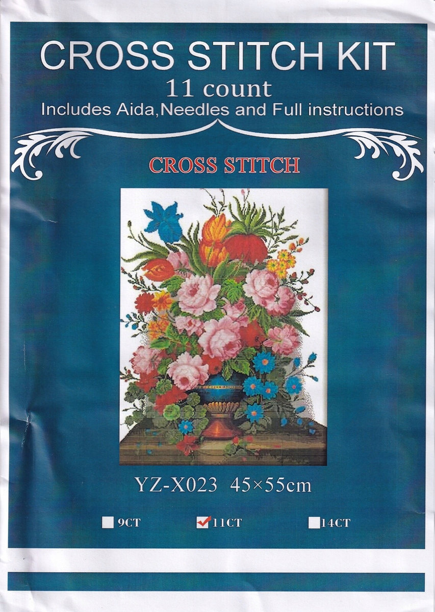 X023 DIY haft krzyżykowy zestaw nadruk 40x50 kwiaty - Inna marka | Sklep EMPIK.COM