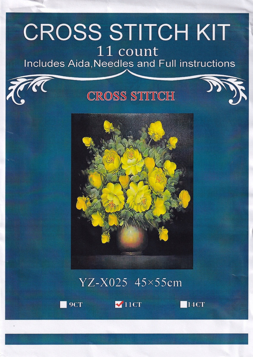 X025 DIY haft krzyżykowy zestaw nadruk 40x50 kwiaty - Inna marka | Sklep EMPIK.COM