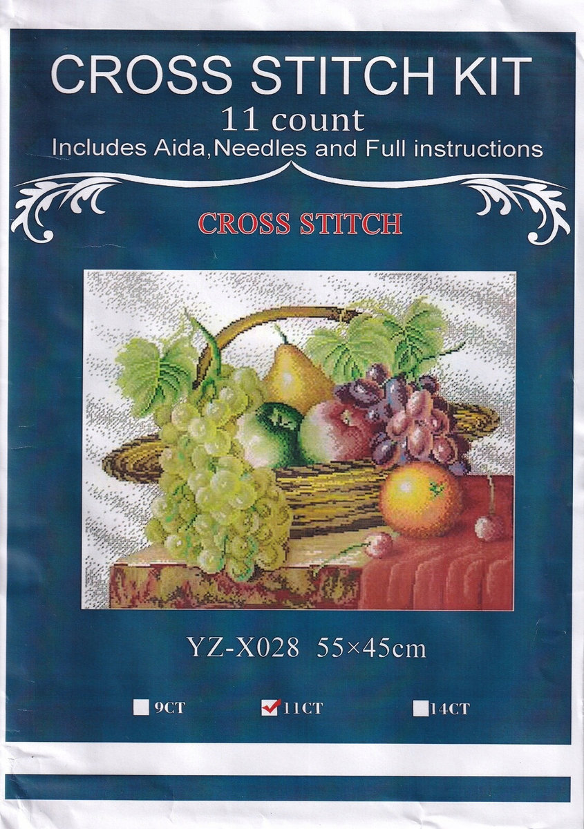 X028 DIY haft krzyżykowy zestaw nadruk 50x40 owoce - Inna marka | Sklep EMPIK.COM