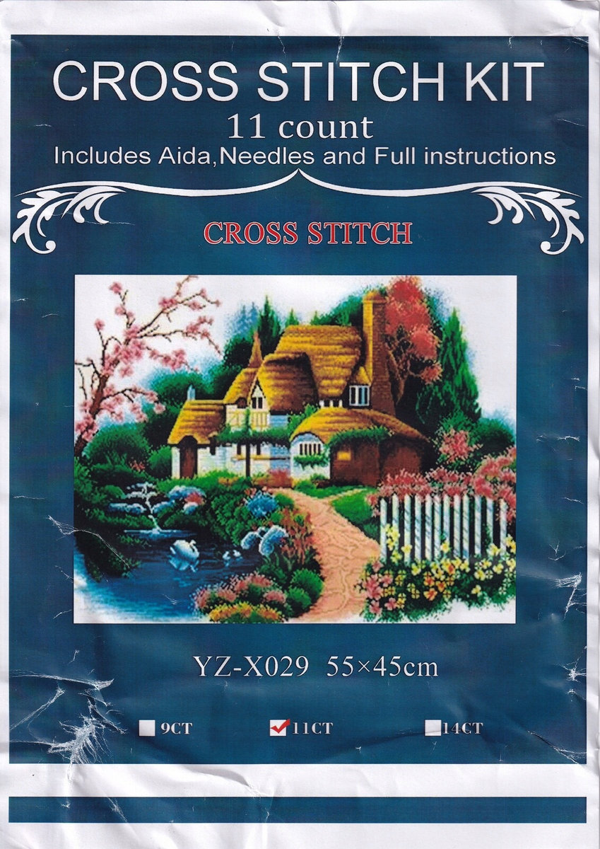 X029 DIY haft krzyżykowy zestaw nadruk 50x40 dom - Inna marka | Sklep EMPIK.COM