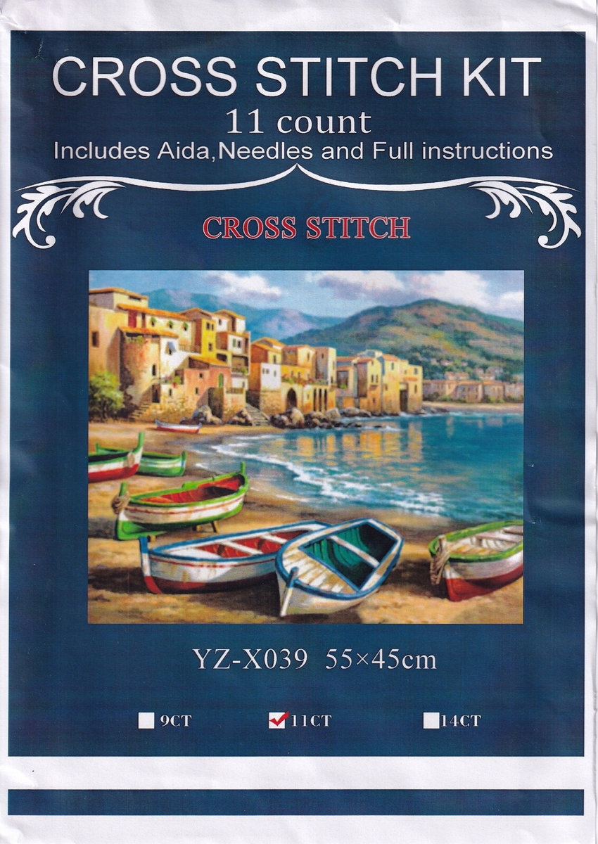 X039 DIY haft krzyżykowy zestaw nadruk 50x40 woda - Koltat | Sklep EMPIK.COM