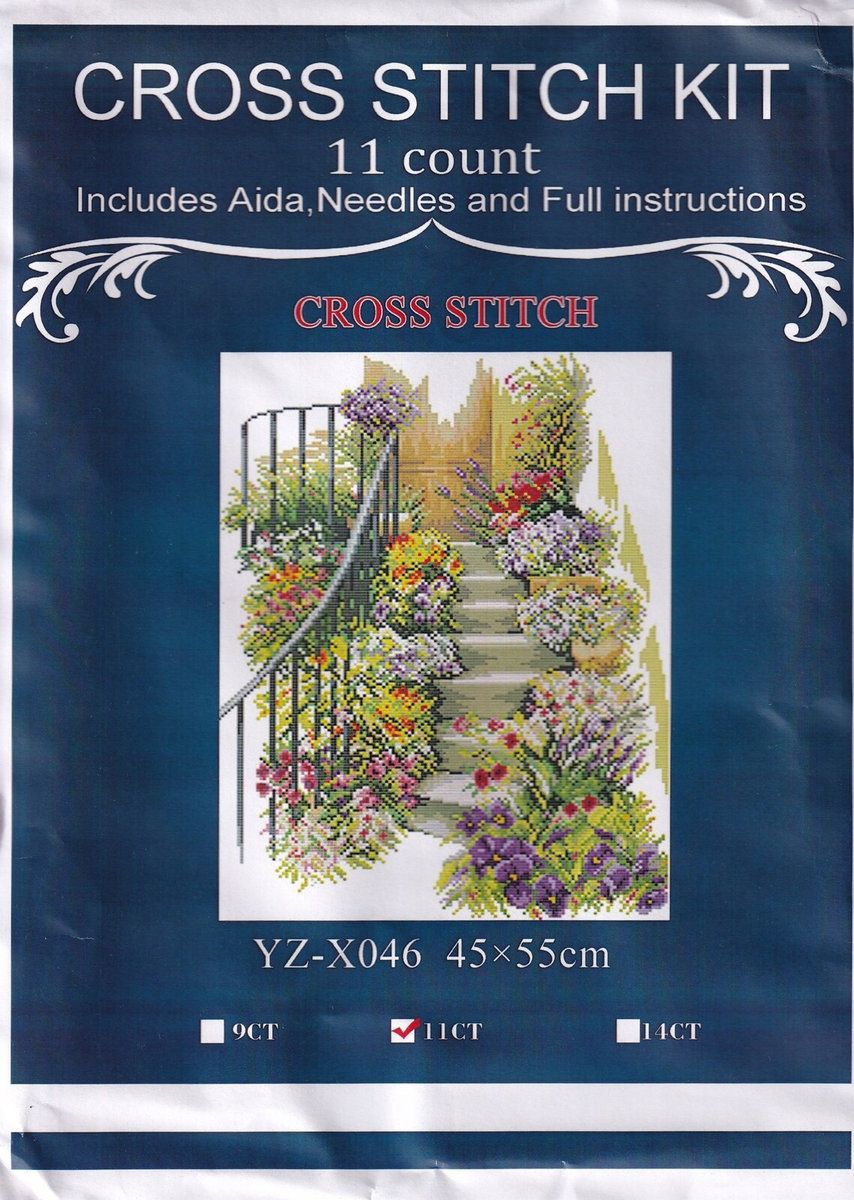 X046 DIY haft krzyżykowy zestaw nadruk 40x50 schody - Inna marka | Sklep EMPIK.COM