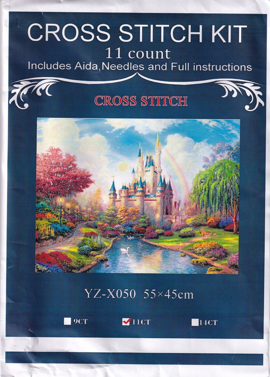 X050 DIY haft krzyżykowy zestaw nadruk 50x40 zamek - Koltat | Sklep EMPIK.COM