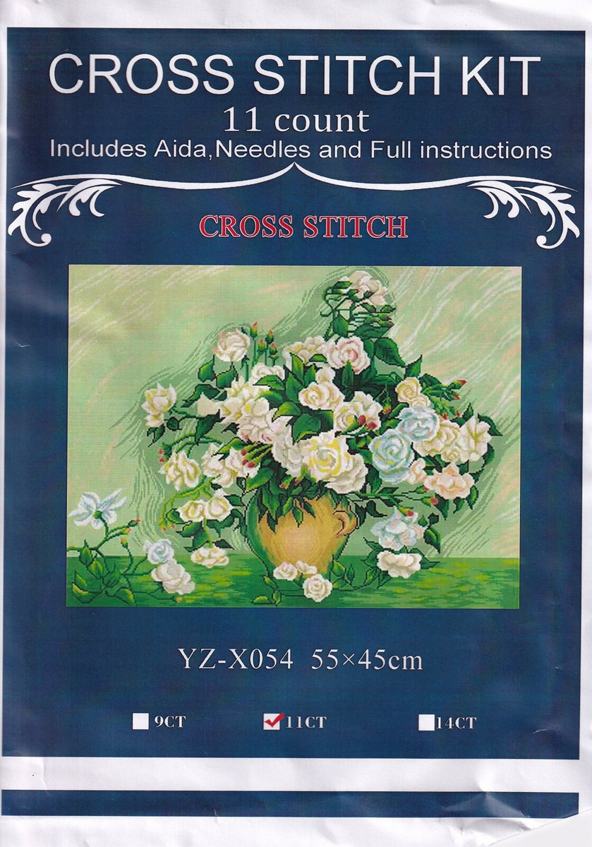 X054 DIY haft krzyżykowy zestaw nadruk 50x40 kwiaty - Inna marka | Sklep EMPIK.COM