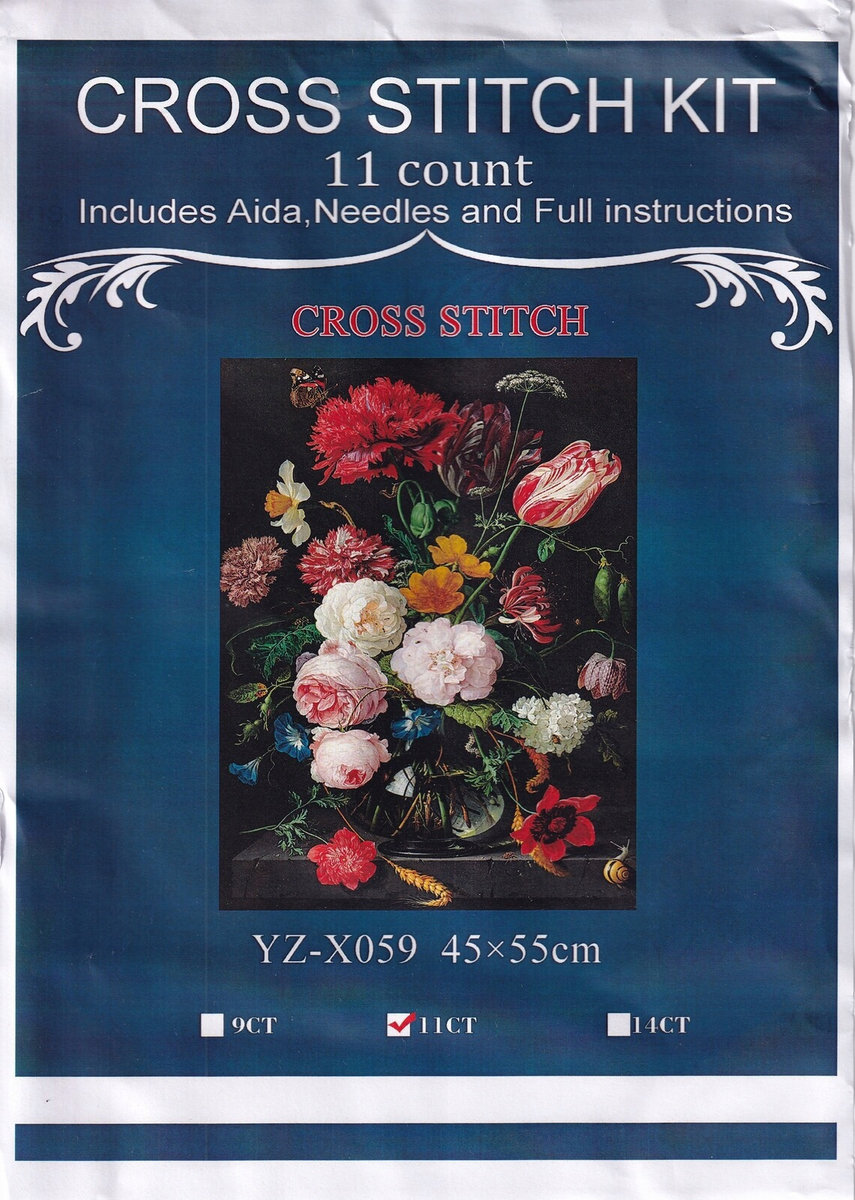X059 DIY haft krzyżykowy zestaw nadruk 40x50 kwiaty - Inna marka | Sklep EMPIK.COM