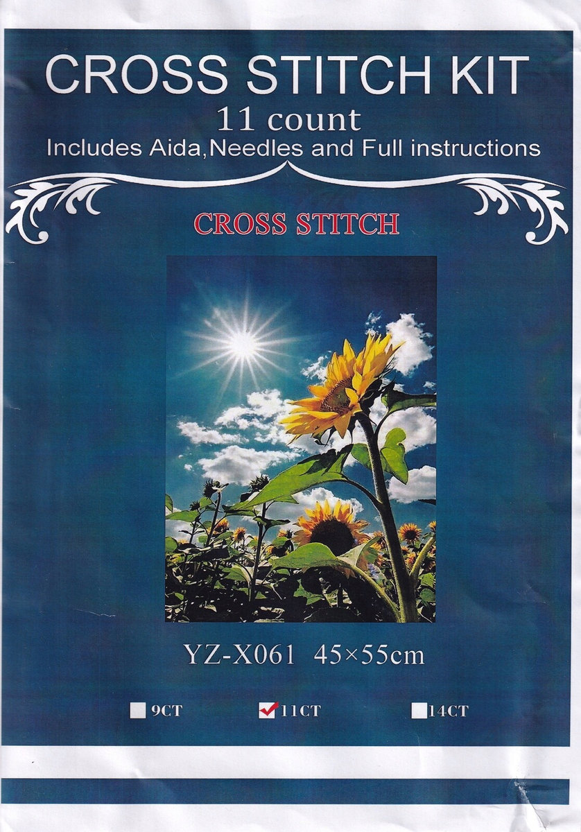 X061 DIY haft krzyżykowy zestaw nadruk 40x50 słoneczniki - Inna marka | Sklep EMPIK.COM