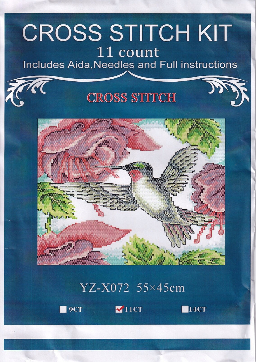 X072 DIY haft krzyżykowy zestaw nadruk 50x40 ptak - Inna marka | Sklep EMPIK.COM