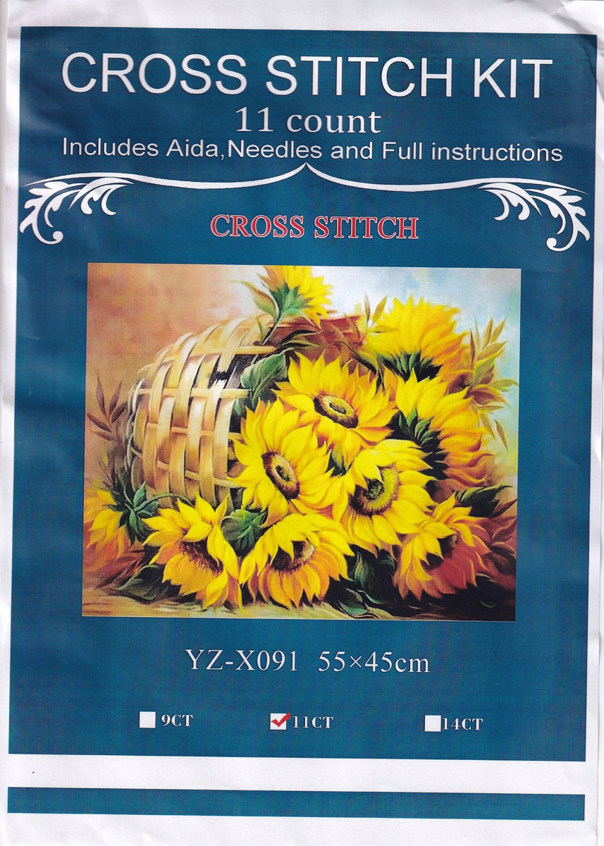 X091 DIY haft krzyżykowy zestaw nadruk 50x40 kwiaty - Inna marka | Sklep EMPIK.COM