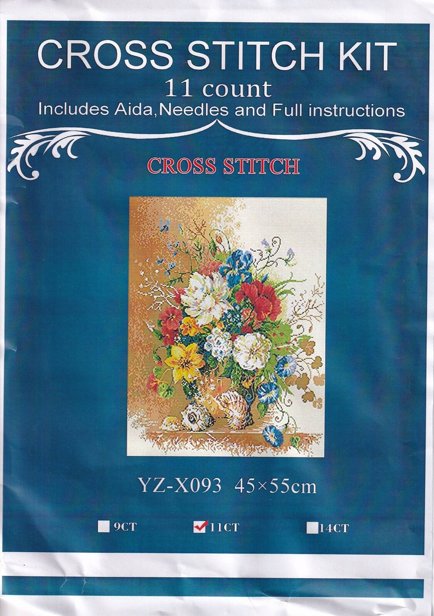 X093 DIY haft krzyżykowy zestaw nadruk 40x50 kwiaty - Inna marka | Sklep EMPIK.COM