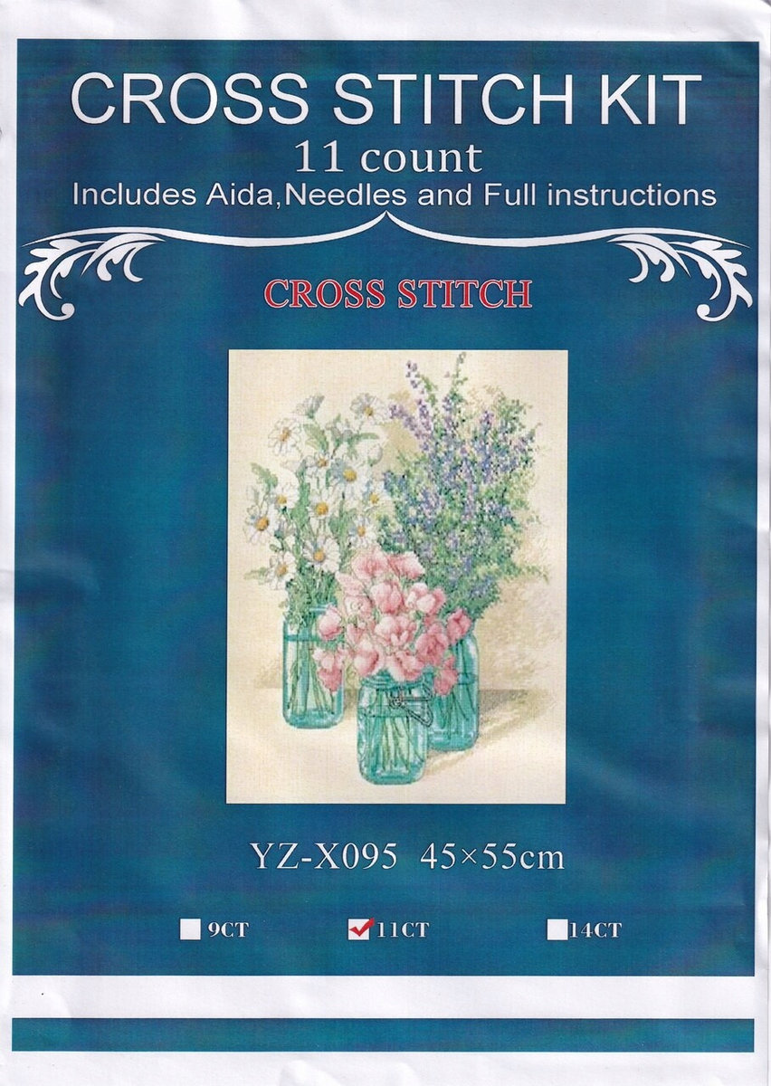 X095 DIY haft krzyżykowy zestaw nadruk 40x50 kwiaty - Inna marka | Sklep EMPIK.COM