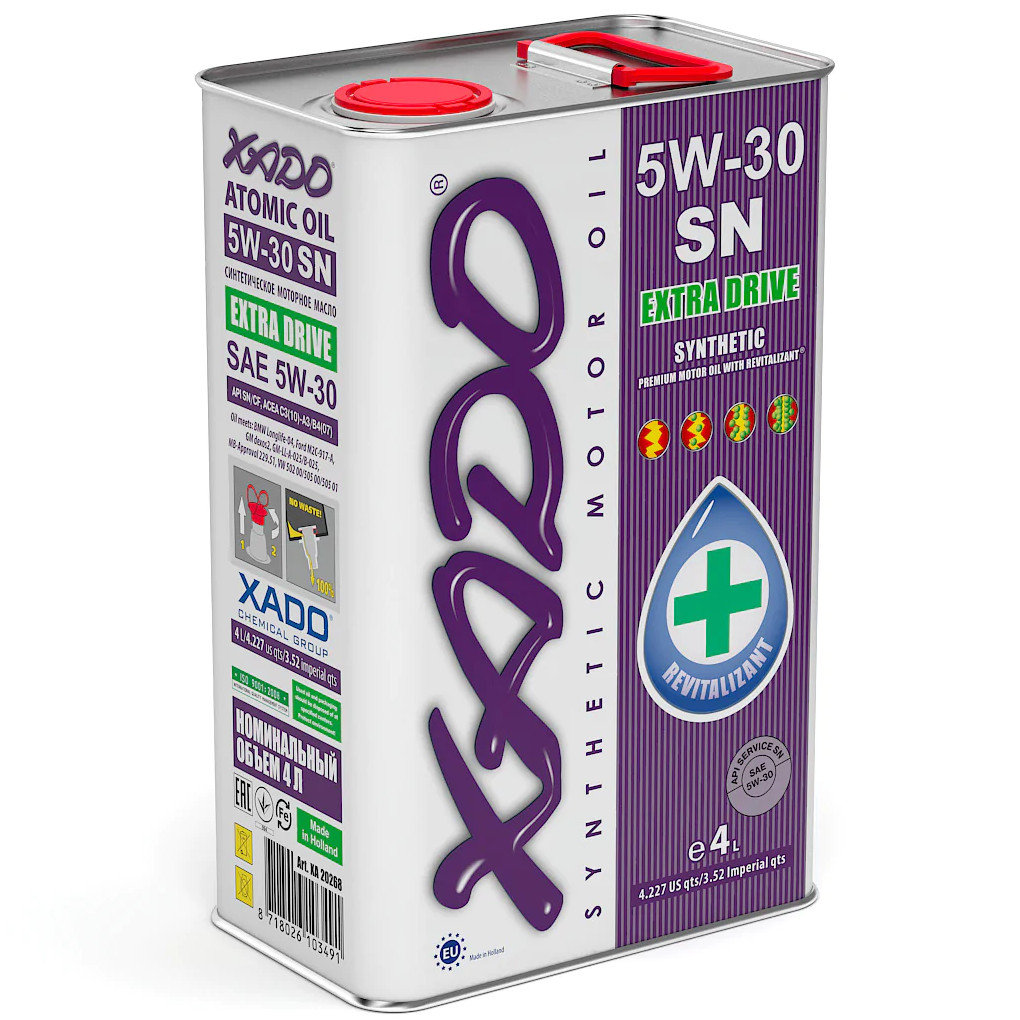 XADO - Atomic Oil Extra Drive - 5W30 SN - 4L - Xado Atomic ...