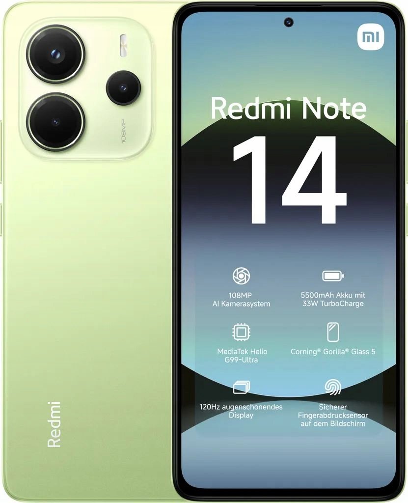 Xiaomi Redmi Note 14 NFC 6/128GB Lime Green - Inna marka | Sklep EMPIK.COM