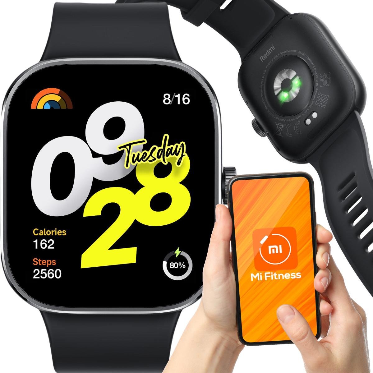 Xiaomi Redmi Watch 4 GPS Tętno Sen SpO2 Czarny - Xiaomi | Sklep EMPIK.COM