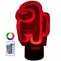 XL Lampka LED 3D Among Us Sus Impostor Amongus 16 kolorów + Pilot ...