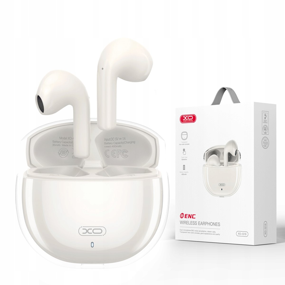 XO słuchawki bezprzewodowe w etui Bluetooth TWS z mikrofonem dotykowe - XO | Sklep EMPIK.COM